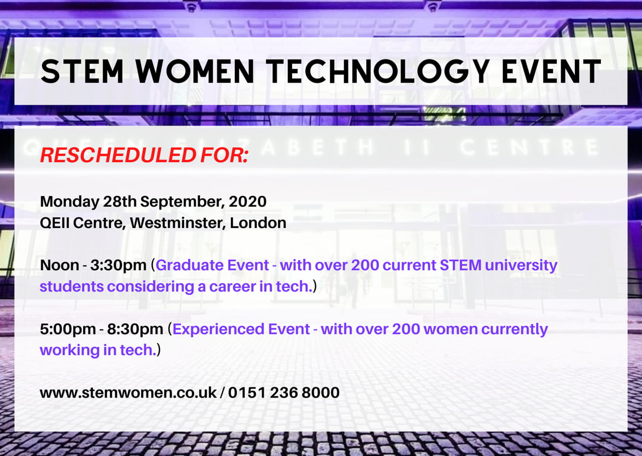 Postponement of the STEM Women Technology Event due to COVID-19 - Stem ...