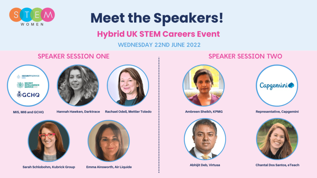 Introducing the Speakers at our UK Hybrid STEM Careers Event! - Stem Women